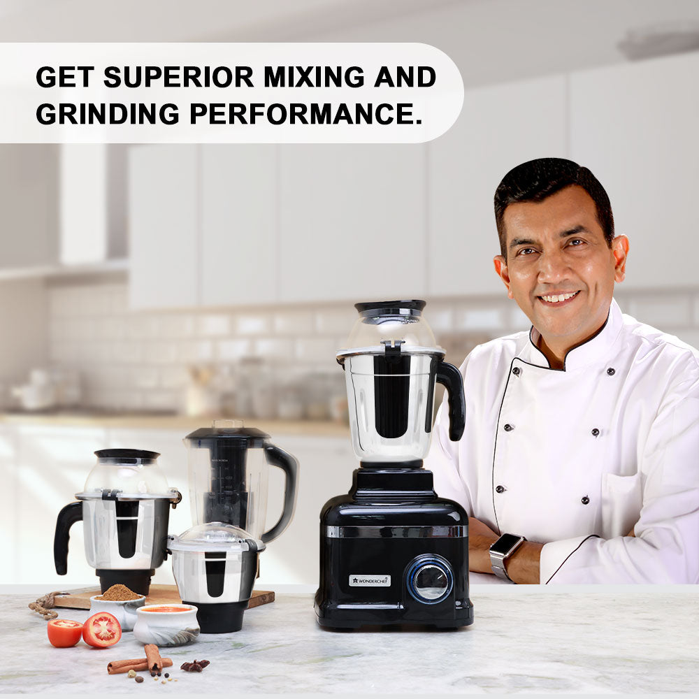 Sumo Black Mixer Grinder DLX 1000 W - Wonderchef